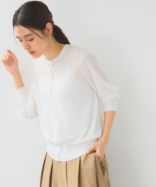 CROSS FUNCTION カーディガン 「洗える」サマナチュラクルーネックシアーニットカーディガン「CF/クロスファンクション」 レディース : ZOZOTOWN Yahoo!店 - 通販 ...