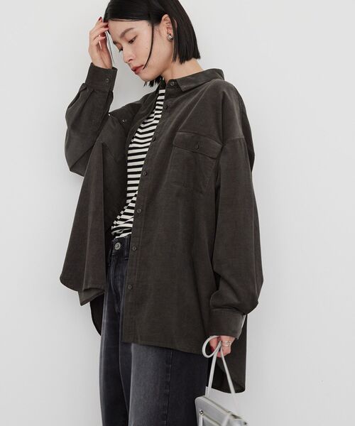 AMERICAN HOLIC（アメリカンホリック） ブラウス シャツ Wポケットコーデュロイシャツ レディース : ZOZOTOWN ...
