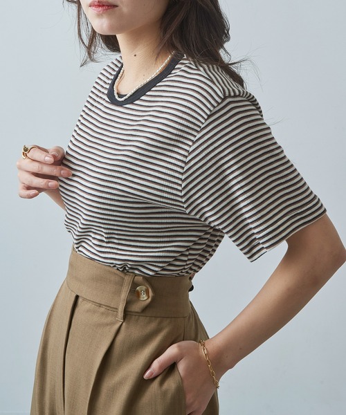 Robert P. Miller tシャツ 「Robert Miller」109C パネルリブ半袖 メンズ レディース : ZOZOTOWN ...