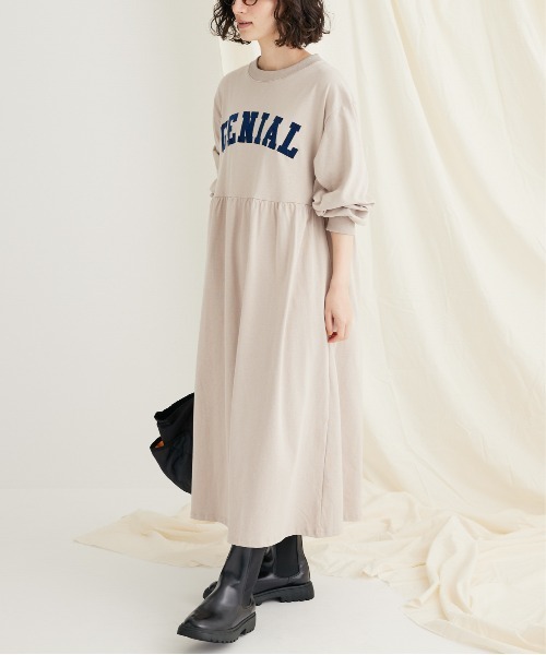 CRAFT STANDARD BOUTIQUE 「CRAFT BOUTIQUE」 「blucielo」長袖ワンピース FREE グレイッシュベージュ レディース : ZOZOTOWN ...