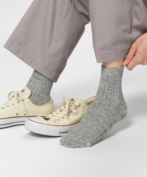Right-on 靴下 「BASIC SOCKS」スラブ MIX リブソックス メンズ : ZOZOTOWN Yahoo!店 - 通販 - Yahoo!ショッピング