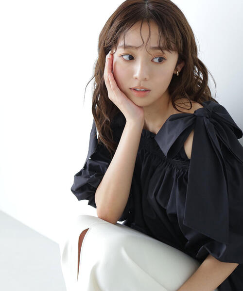 NATURAL BEAUTY BASIC 「NATURAL BASIC」 半袖ブラウス MEDIUM オレンジ レディース ...