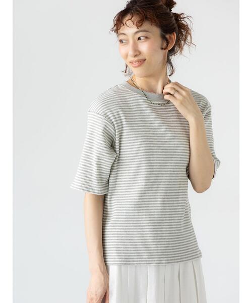 Lugnoncure 配色リブボーダートップス レディース : ZOZOTOWN Yahoo!店 - 通販 - Yahoo!ショッピング