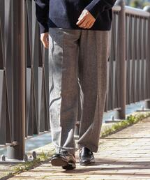 URBAN RESEARCH ROSSO MEN パンツ ウールツイードワイドパンツ メンズ