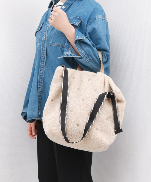 cache cache（カシュカシュ） トートバッグ cachecache / ミックスカラーボアドット2wayトート レディース : ZOZOTOWN Yahoo!店 - 通販 ...