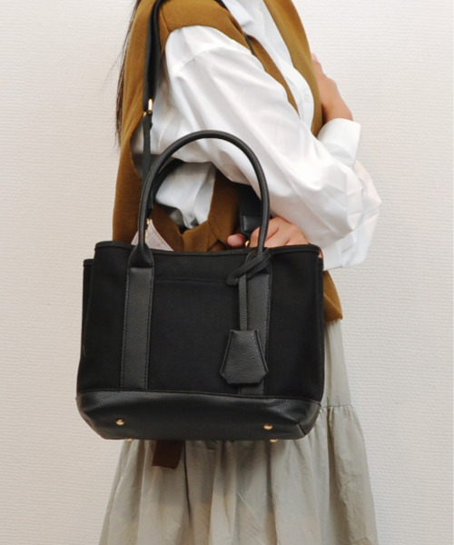 cache cache（カシュカシュ） トートバッグ cachecache / ショルダー付きパーテーションキャンバストート レディース : ZOZOTOWN Yahoo!店 - 通販 ...