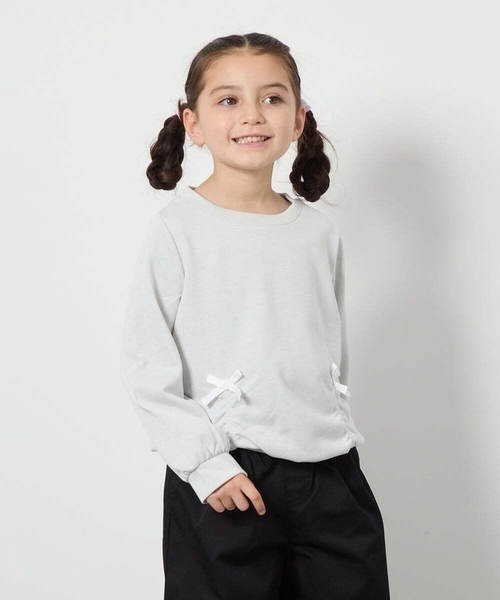 tシャツ Tシャツ 「160」リボン付きラメ裏毛トレーナー キッズ : 89320660 : ZOZOTOWN Yahoo!店 - 通販 - Yahoo!ショッピング