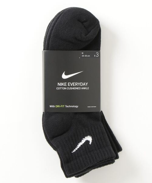 NIKE（ナイキ） 靴下 ソックス エブリデイ クッションド アンクル3足セット SX7667-010 メンズ レディース ...