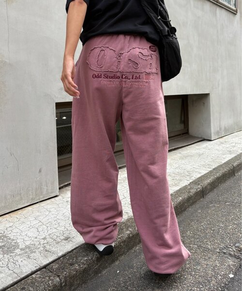 ODD STUDIO（オッドスタジオ） スウェットパンツ ジャージ 「OddStudio」ピグメントバックダメージロゴスウェットパンツ レディース メンズ : ZOZOTOWN Yahoo!店 ...