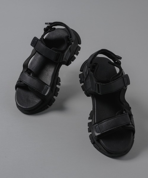 Yahoo!オークション - 「ADAMASTE」 サンダル SMALL ブラック メンズ