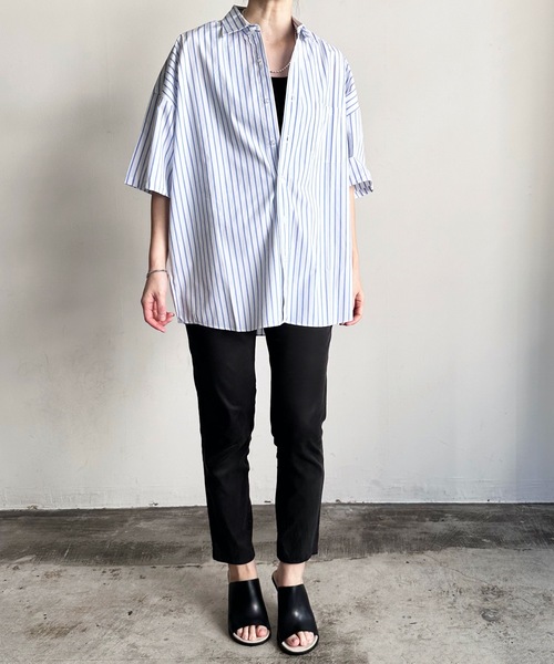 COMMON WARE（コモンウェアー） ブラウス シャツ COMMONWARE:コットン ブロード ビッグサイズレギュラーカラーシャツS/S レディース メンズ : ZOZOTOWN ...