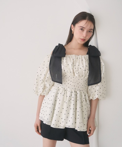 Yahoo!オークション - 「SNIDEL」 半袖ブラウス ONE SIZE ピンク レデ...