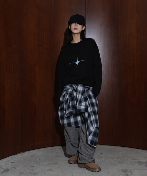 シャツ ブラウス 「2024FW」「UNISEX」「レイヤードコーデにもおすすめ！」 ビンテージフードチェックシャツ レディース ...