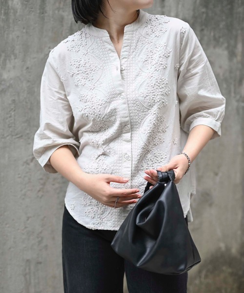 ＆HALF 「＆HALF」 「Worldclass」7分袖ブラウス L ライトグレー レディース : ZOZOTOWN Yahoo!店 - 通販 - Yahoo!ショッピング