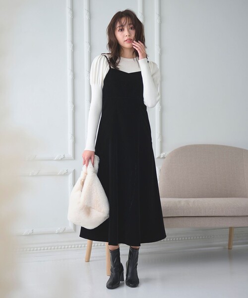 Feroux スカート 「2WAY」パールストラップベロア ジャンスカ : ZOZOTOWN Yahoo!店 - 通販 - Yahoo!ショッピング