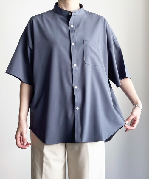 COMMON WARE ブラウス シャツ COMMONWARE:PE ルーズフィット バンドカラーシャツ S/S レディース メンズ : ZOZOTOWN Yahoo!店 - 通販 ...