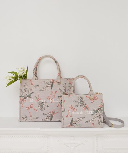 Maison de FLEUR トートバッグ すずらん柄ゴブランスクエアトートバッグ レディース : ZOZOTOWN Yahoo!店 - 通販 - Yahoo!ショッピング