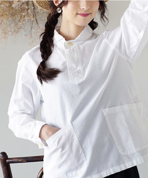 e-zakkamania stores ブラウス シャツ コットンブロード 丸襟シャツ レディース : ZOZOTOWN Yahoo!店 - 通販 - Yahoo!ショッピング