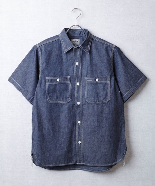 HOUSTON シャツ 「T13」「HOUSTON」USN COTTON S/S WORK SHIRT 41084 メンズ レディース : ZOZOTOWN Yahoo!店 - 通販 ...