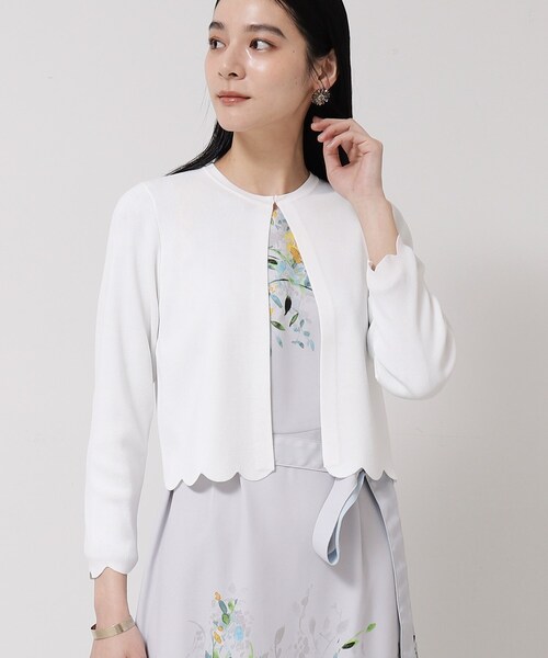 SunaUna カーディガン 「裾スカラップ／アンサンブル可」ニットボレロ レディース : ZOZOTOWN Yahoo!店 - 通販 - Yahoo!ショッピング