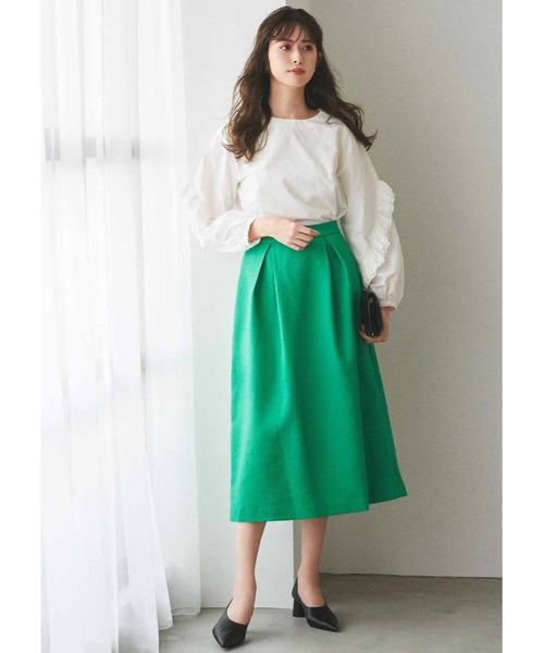 Yahoo!オークション - 「IEDIT」 フレアスカート X-LARGE グリーン レ...