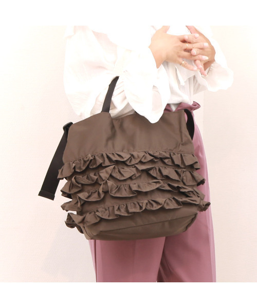 cache トートバッグ カシュカシュ cachecache / ナイロンフリル2wayトートバッグ レディース : ZOZOTOWN Yahoo!店 - 通販 - Yahoo!ショッピング