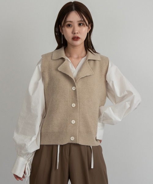 Amiur ベスト loose rib knit vest レディース : ZOZOTOWN Yahoo!店 - 通販 - Yahoo!ショッピング