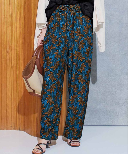 パンツ IEDIT きれいめ素材の接触冷感アフリカンバティック風プリントパンツ レディース : 84227681 : ZOZOTOWN ...