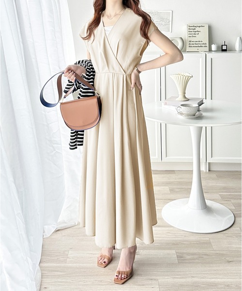 classicalelf 「classicalelf」 ノースリーブワンピース X-LARGE ライトベージュ レディース : ZOZOTOWN Yahoo!店 - 通販 - Yahoo!ショッピング