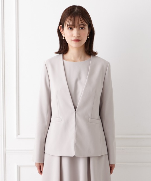 Yahoo!オークション - 「AIMER」 ノーカラージャケット LARGE ベージュ...