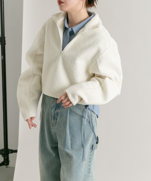 KBF（ケービーエフ） ハーフZIPカーブスリーブプルオーバー レディース : ZOZOTOWN Yahoo!店 - 通販 - Yahoo!ショッピング