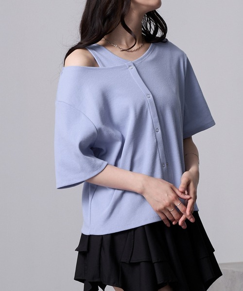 nui nullu tシャツ 「nui nullu」2WAYテレコリブタンクトップ＆半袖カーディガン セット レディース : ZOZOTOWN Yahoo!店 - 通販 - Yahoo!ショッピング