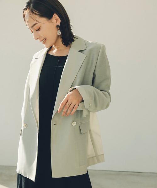 Yahoo!オークション - 「anuans」 テーラードジャケット SMALL ベージ...