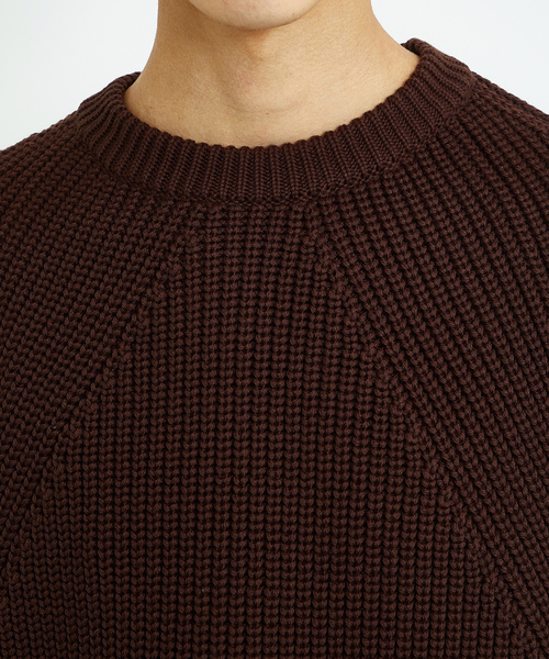 Yahoo!オークション - 「BATONER」 長袖ニット 2 ダークブラウン メン...