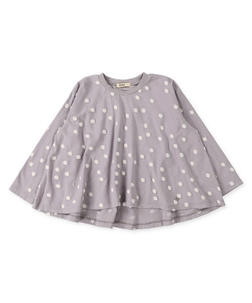 FITH tシャツ ドットカットベロアジャガード フレアー 長袖Tシャツ キッズ 子供服 女の子 : ZOZOTOWN Yahoo!店 - 通販 - Yahoo!ショッピング