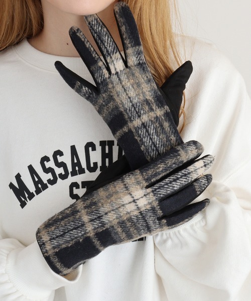FUNALIVE 手袋 je crois soi チェック柄手袋 レディース : ZOZOTOWN Yahoo!店 - 通販 - Yahoo!ショッピング