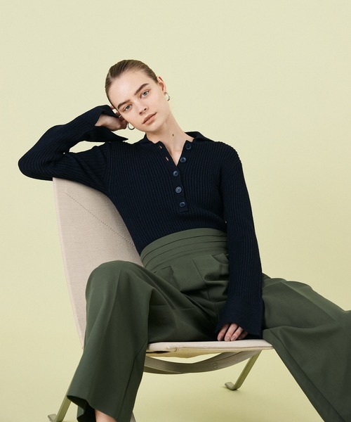 ESTNATION ニット レディース COLUMN / ウールシルクリブプルオーバー : ZOZOTOWN Yahoo!店 - 通販 - Yahoo!ショッピング