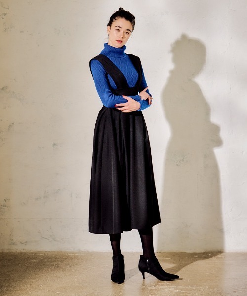 Yahoo!オークション - 「JENNE」 サロペットスカート MEDIUM ブラック ...