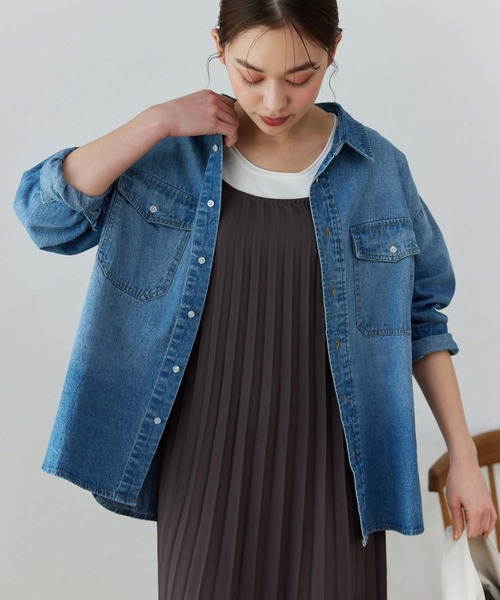 Edit Sheen（エディットシーン） 長袖シャツ M ブルー レディース : ZOZOTOWN Yahoo!店 - 通販 - Yahoo!ショッピング