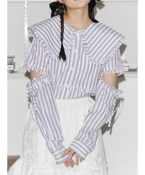 シャツ ブラウス 3wayビッグカラーストライプシャツ レディース : 83007694 : ZOZOTOWN Yahoo!店 - 通販 ...