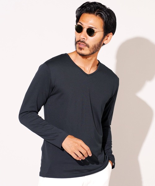 roshell tシャツ ストレッチVネック無地長袖Tシャツ メンズ : ZOZOTOWN Yahoo!店 - 通販 - Yahoo!ショッピング