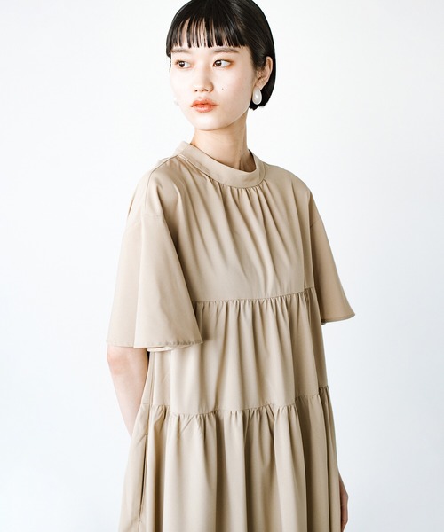 Yahoo!オークション - 「haco 」 半袖ワンピース SMALL ベージュ レデ...