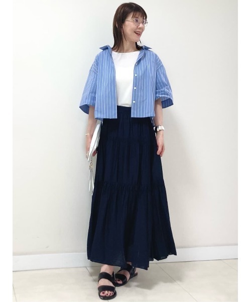 MICHEL KLEIN（ミッシェルクラン） ブラウス シャツ ストライプ