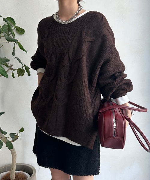 DouDou 「DouDou」 長袖ニット FREE ブラウン レディース : ZOZOTOWN Yahoo!店 - 通販 - Yahoo!ショッピング