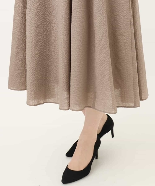 OFUON（オフオン） ワンピース VネックAラインシルエットワンピース