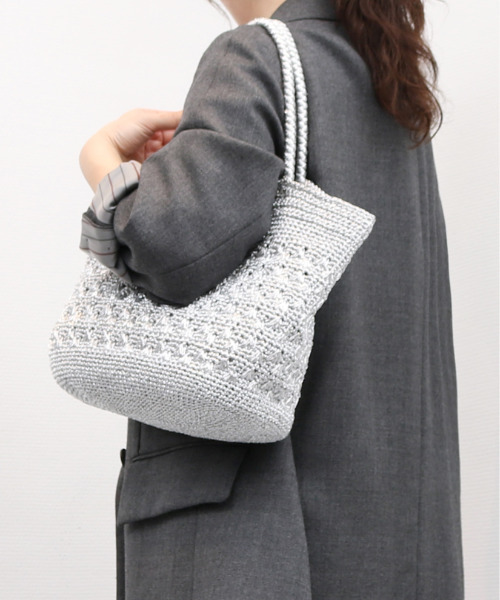 cache cache（カシュカシュ） トートバッグ cachecache / メタリックコード柄編みトートバッグ レディース : ZOZOTOWN Yahoo!店 - 通販 - Yahoo ...