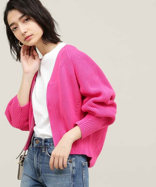 ADAM ET ROPE' 「ADAM ROPE'」 ニットカーディガン FREE ピンク レディース : ZOZOTOWN Yahoo!店 - 通販 - Yahoo!ショッピング