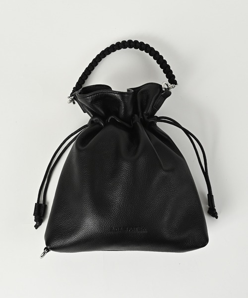 ADAM PATEK ハンドバッグ 「RS」「ADAMPATEK」new shrink leather drawstring mini bag/レザー巾着ミニバッグ(AP2 ...