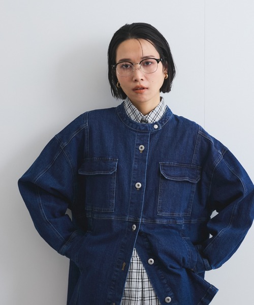 VICKY ジャケット Gジャン ストレッチデニムチュニックジャケット「手洗い可能」 レディース : ZOZOTOWN Yahoo!店 - 通販 - Yahoo!ショッピング