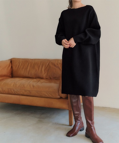 ワンピース コクーンシルエットミニ丈ニットワンピース :68201706:ZOZOTOWN Yahoo!店 - 通販 - Yahoo!ショッピング